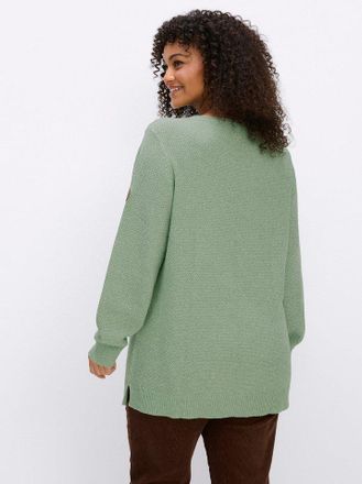 Sheego Strickpullover Langarm-Pullover Langarm Strukturstrick