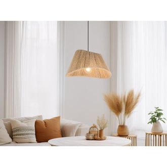 Reality Reality Leuchten - Gro&szlig;e Pendelleuchte valerie mit Lampenschirm geflochten aus Jute, &oslash; 52cm