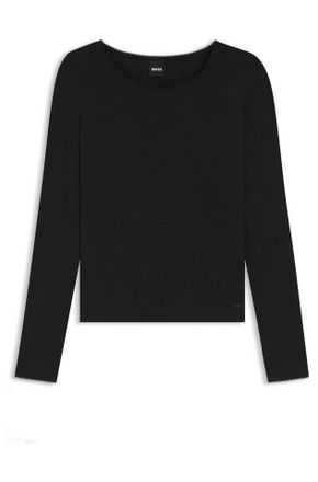 BOSS Longsleeve Pure normale Passform, Rundhalsausschnitt