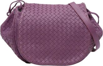 Bottega Veneta Pre-owned Sac bandouli&egrave;re Nappa Intrecciato &agrave; rabat - Femme - Pre-owned - Violet - Taille: ONE Size