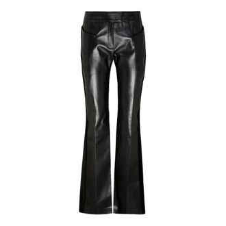 Tom Ford Schwarze Lederhose mit ausgestelltem Bein - - Trousers - Damen - Schwarzk - S