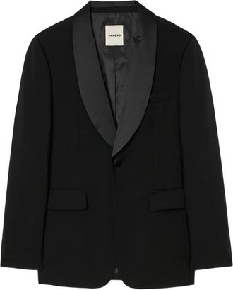 Sandro costume à veste à col châle - Noir