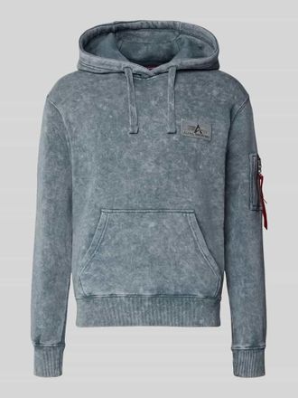 Alpha Industries Relaxed Fit Hoodie aus Baumwoll-Mix mit Logo-Patch