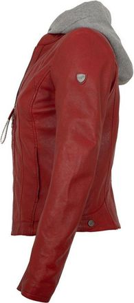 Mauritius Lederjacke MWAleyna Mauritius - Damen Lederjacke Lammnappa Kapuze rot