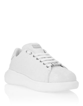 Philipp Plein Nappa Leather Low Top Sneakers Monogram