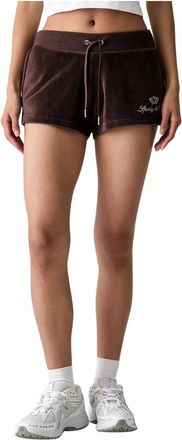 Sporty & Rich Shorts en velours Script - Femme - Shorts - Brun - Taille: 40 FR