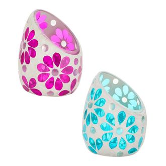 Garneck Mosaik-Glas-kerzenhalter-Set 2 Stück Einfaches Ornament Für Esstisch Heimdekoration