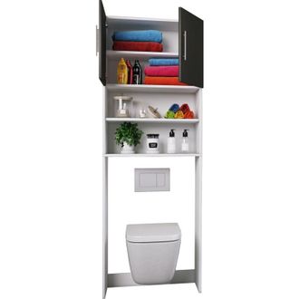 VCM Wc Toilette Regal Überbauschrank Totas
