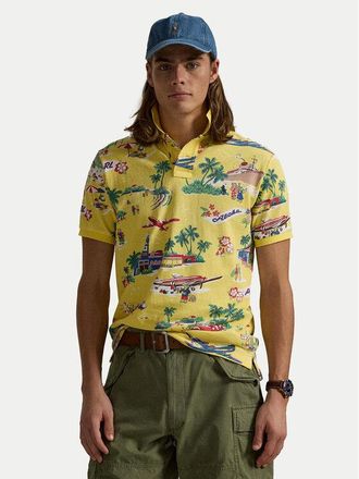 Polo Ralph Lauren Poloshirt 710963485001 Gelb Custom Slim Fit