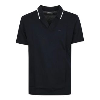 Emporio Armani Piqu&eacute; Poloshirt - - Tops - Herren - Blau - M