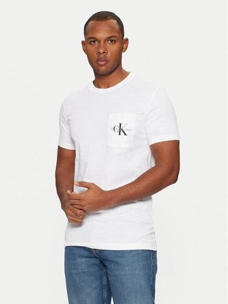 Calvin Klein Jeans T-Shirt J30J320936 Weiß Slim Fit