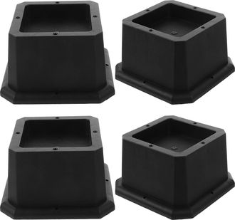 Amosfun 4 St&uuml;ck M&ouml;belheber f&uuml;r Bett und Tischbeine Stapelbare rutschfeste M&ouml;belf&uuml;&szlig;e aus Gummi 2 Zoll Hohe Bettheber f&uuml;r Sofa Schrank Schreibtisch Schutz f&uuml;r B