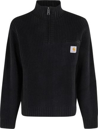 Carhartt Work in Progress Homme, Pulls, Noir, Taille: M Detroit Half Zip Sweater