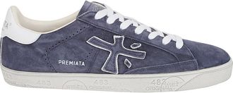 Premiata Homme, Chaussures, Bleu, Taille: 45 EU Baskets &agrave; dessus en daim