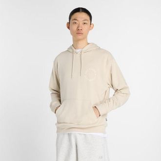 New Balance Herren Circular Logo Hoodie in Grau, Baumwolle, Gr&ouml;&szlig;e 2XL