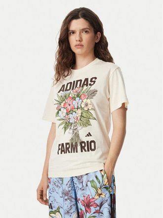 adidas T-Shirt Fram Rio Graphic KR0280 Creme Regular Fit
