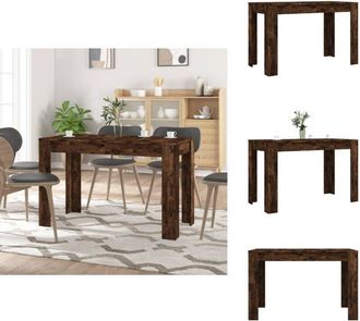 vidaXL Esstisch Räuchereiche 120x60x76 cm Holzwerkstoff - Esstisch - Holztisch - Küchentisch - Wohnzimmertisch - Rauchereiche