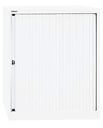 Bisley Rollladenschrank EuroTambour, 2 Fachb&ouml;den, 2,5 OH, Metall, Pww696 Rollladen/Korpus Verkehrswei&szlig;, 43 x 80 x 103 cm