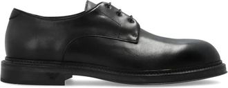 Emporio Armani Homme, Chaussures, Noir, Taille: 43 1/2 EU Chaussures en cuir