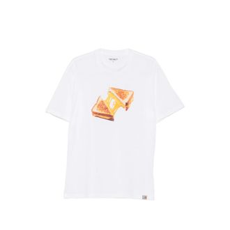 Carhartt Work in Progress Cheese-toast-print T-shirt