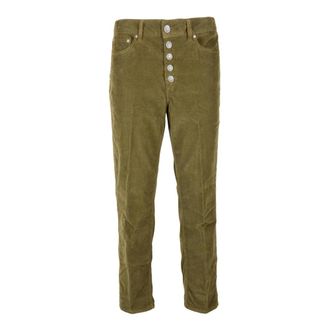 Dondup Baumwollmischung Tapered Leg Hose - - Trousers - Damen - Gr&uuml;n - W28
