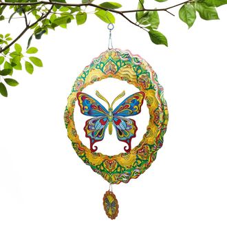 Generico Windm&uuml;hle f&uuml;r den Au&szlig;enbereich, rustikale Metallkunst zur Gartendekoration, Windskulpturen als Balkonakzent, f&uuml;r Terrasse, Hinterhof, Balkon, Geschenk