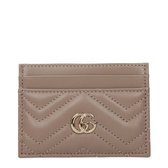 Gucci Femmes Porte Documents En Cuir Gris/Taupe