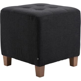 Clp Salon rembourré des tabourets multifonctionnels en tissu et bois différentes couleurs Couleur : Noir