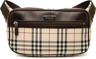 Burberry Bauchtaschen - House Check Canvas Belt Bag - Gr. ONE SIZE - in Braun - f&uuml;r Damen