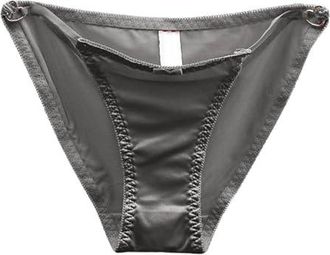 Generic Culotte Femme sans Couture Culotte Taille Basse Slip Dentelle Fran&ccedil;aise &agrave; Noeud D&eacute;coupe Taille Basse Satin sans Couture Bouton Pure D&eacute;sir Lingerie Sho
