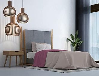 Italian Bed Linen MB Home Italy, Trendy Chic Bettwäsche-Set, Wein, Einzelbett