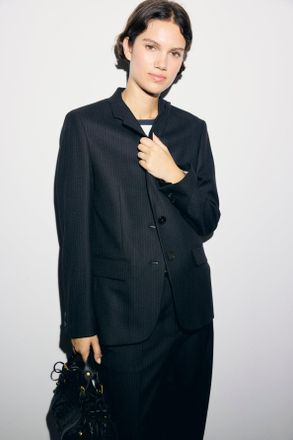 Gerard Darel Veste de tailleur &agrave; fines rayures - JUSTI - Noir