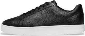 FitFlop Homme Rally II Mens Tumbled-Leather Sneakers Basket, Noir, 47 EU