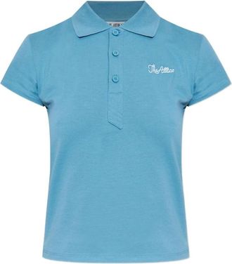 The Attico Femme, Tops, Bleu, Taille: 34 FR Polo Brod&eacute;
