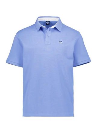 North Sails Herren Polo-Shirt blau Baumwoll-Piqu&eacute;