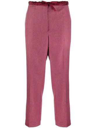 Jil Sander pantalon court en laine - Rose
