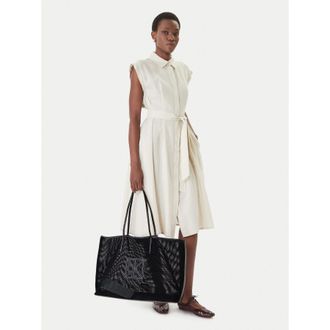 Calvin Klein Handtasche Calvin Klein Emblem Mesh Xl Tote LV04F3422G Schwarz