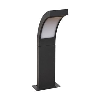 Lucande LED Au&szlig;enleuchte Juvia (spritzwassergesch&uuml;tzt (Modern) in Schwarz aus Aluminium (1 flammig,) - Wegeleuchte Pollerleuchte Wegelampe Sockelleuchte
