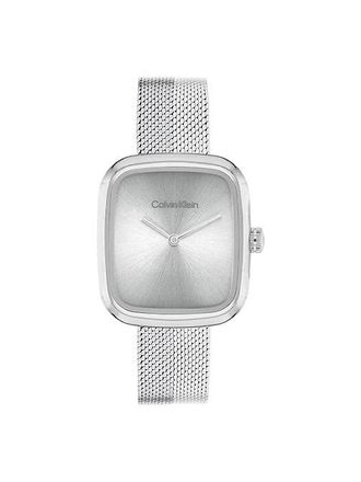 Calvin Klein Montre-bracelet carr&eacute;e et sculpt&eacute;e en maille