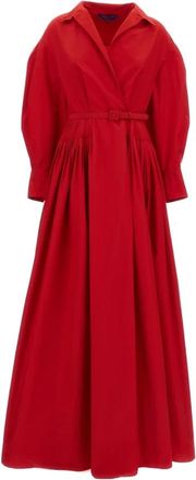 Ralph Lauren Femme, Robes, Rouge, Taille: 38 FR Maxi Robe Chemise