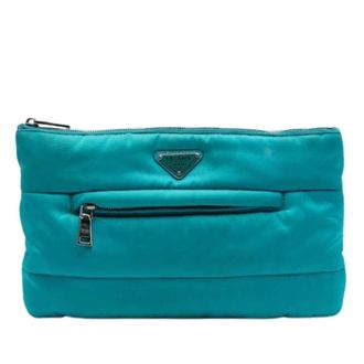 Prada Pre-owned Vintage Clutch - Femme - Pre-owned - Bleu - Taille: ONE Size