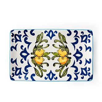 Excelsa Amalfi Plat Porte/Ap&eacute;ritif, C&eacute;ramique