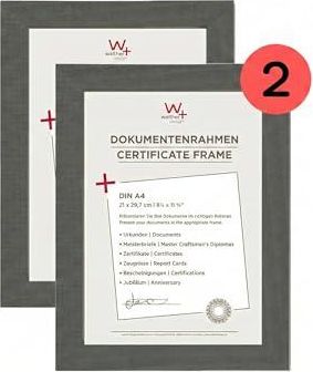 Walther Design Bilderrahmen grau, 21x30 cm 2er Pack Home Holzrahmen HO130DD