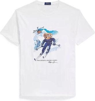 Polo Ralph Lauren Homme, Tops, Blanc, Taille: L T-shirt &agrave; col rond