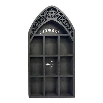 Generico Wandregal in Mondform: gotisches und dekoratives Display, b&ouml;hmisches -Design, Aufbewahrung mit Sternakzent, Kunstregal f&uuml;r den Innenbereich, montiert
