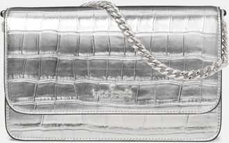 Kate Spade New York Madison Umhängetasche Aus Weide Mit Umschlag Und Krokoprägung, Extraklein