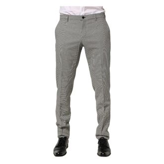 Dolce & Gabbana Baumwoll-Skinny-Anzughose - - Trousers - Herren - Grau - L
