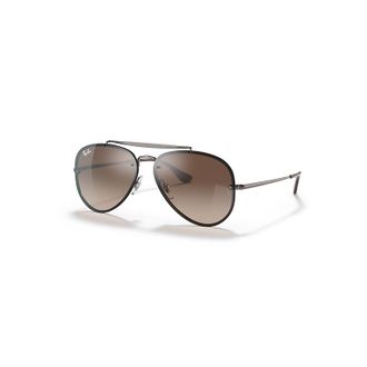 Ray-Ban Blaze Aviator Sonnenbrillen Gunmetal Fassung Braun Glas 61-13