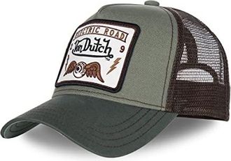 Von Dutch Casquette Homme & Femme Ajustable, Casquette Trucker, Toutes Les Saisons, Doux et Durable, Vert Taille TU