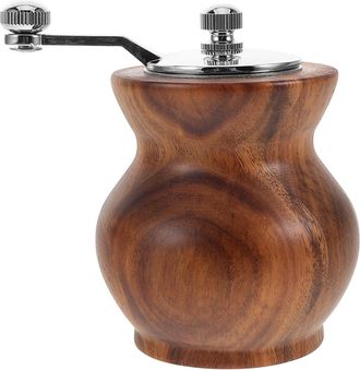 Yarnow Pfeffermühle Holz Mit Handkurbel Manuelle Gewürzmühle Einstellbar Zum Mahlen Von Salz Und Pfeffer Für Küche Und Grill